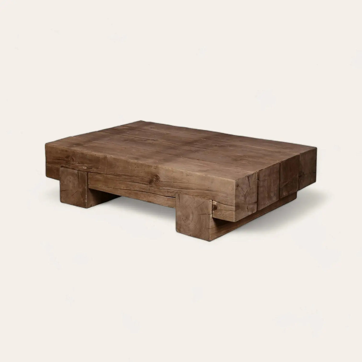 Table Basse Anchor en Vieilles Poutres de Chêne – Bois Antique